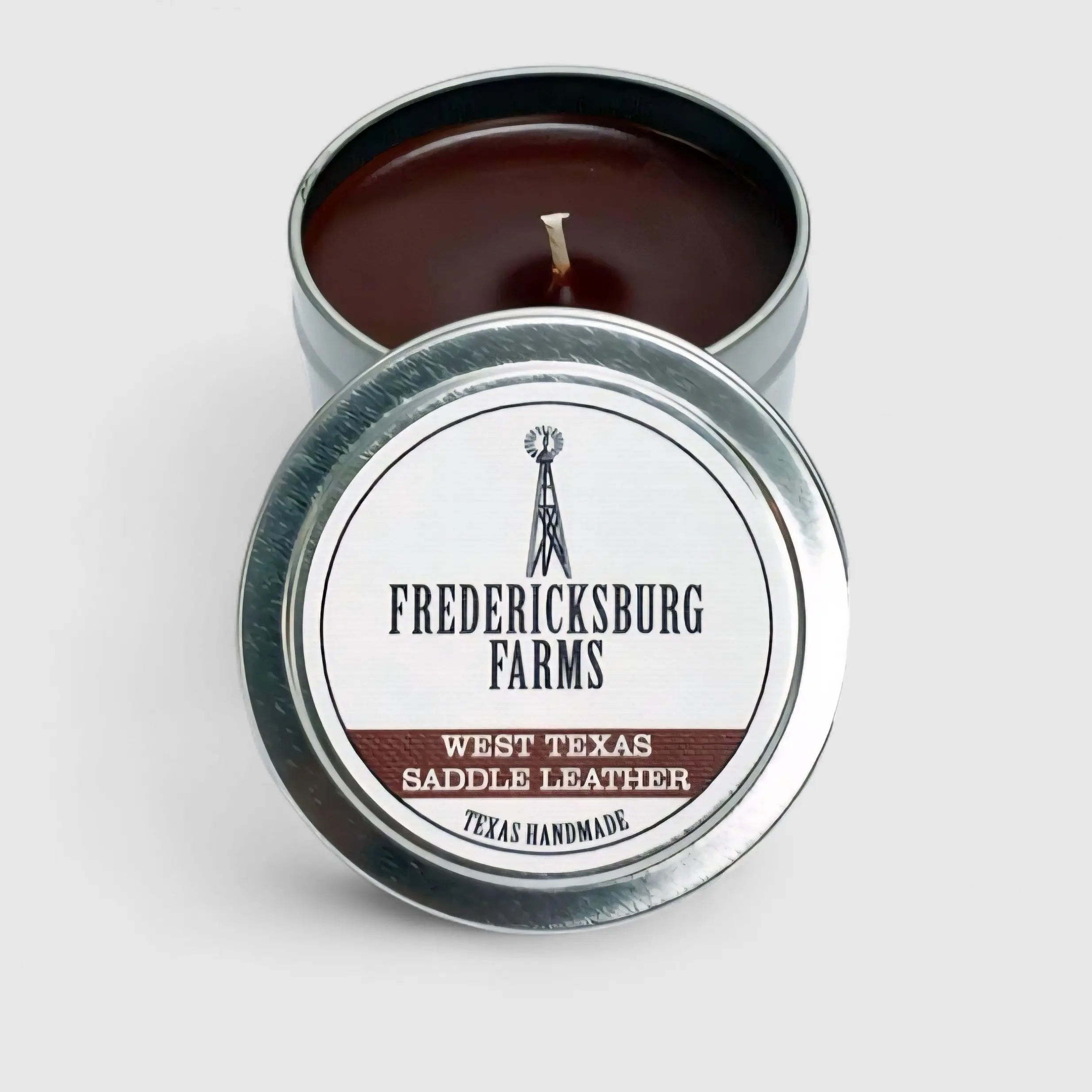 Fredericksburg Farms West Texas Saddle Leather Candle Travel Tin ...